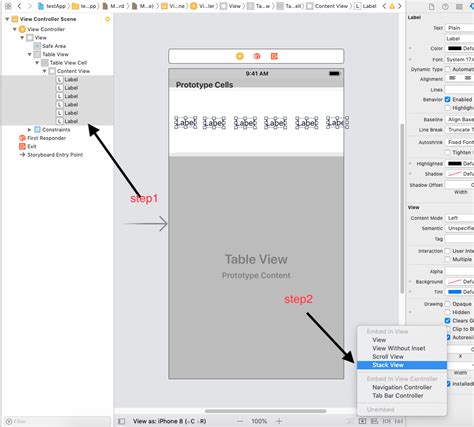 swift how to set eight uilabel in one uitableviewcell with same width