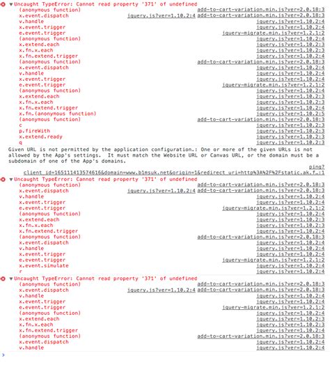 javascript uncaught typerror cannot read property 167 of undefined
