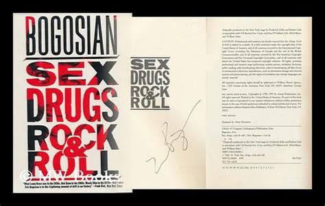 Sex Drugs Rock And Roll Eric Bogosian By Bogosian Eric 1991 First