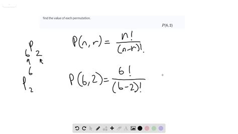 Solved Find The Value Of Each Permutation P 6 2