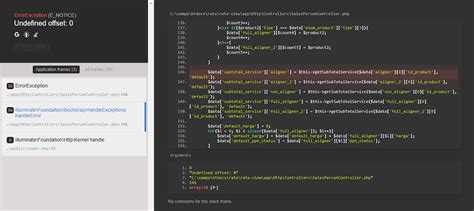 php laravel undefined offset 0 error leading up to illuminate