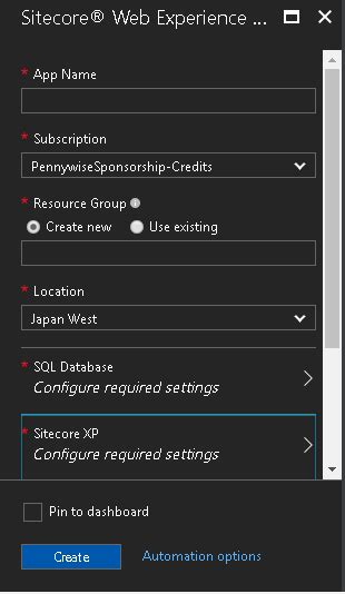 one click deployment of sitecore xp using azure app