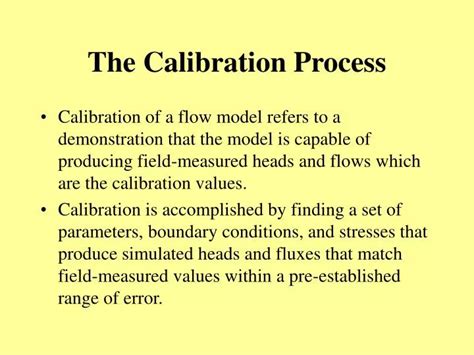 Ppt The Calibration Process Powerpoint Presentation Free Download