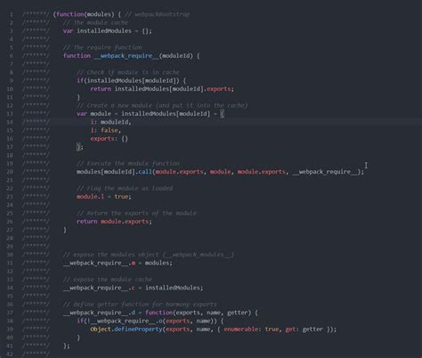 remove added code by webpack 4 from bundle js stack overflow