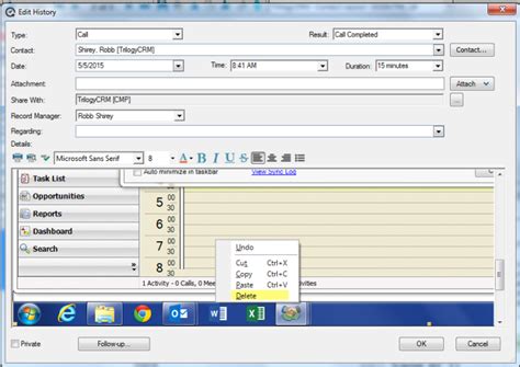 synchronization has failed trilogy crm