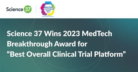 Science 37 Wins 2023 Medtech Breakthrough Award For Best Overall