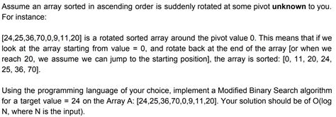 solved assume an array sorted in ascending order is