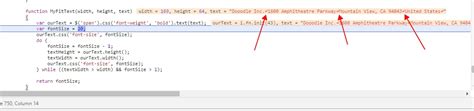 jquery text size with line breaks stack overflow