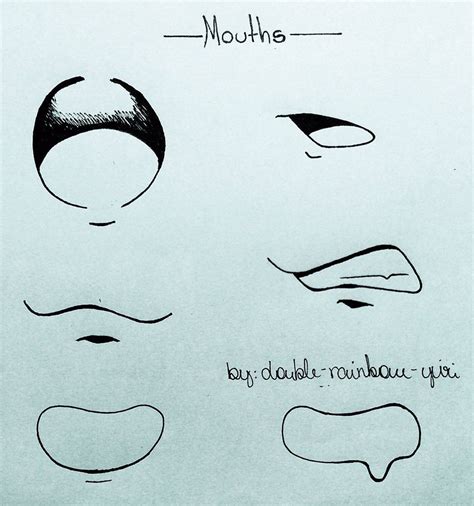 Typical Of Anime Mouths 2 2 Chibi Drawings Anime Drawings Sketches