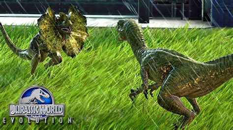 Jurassic World Evolution Dilophosaurus Vs Velociraptor Suchomimus No