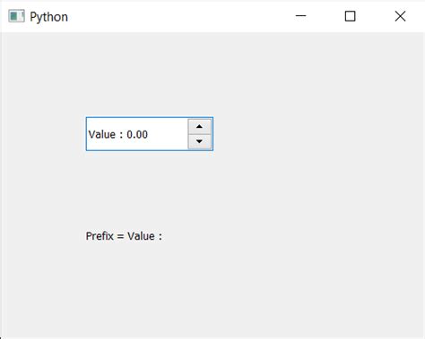 pyqt5 qdoublespinbox getting prefix geeksforgeeks