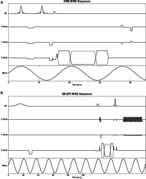 Fig 2 [ A Pulse Sequence Diagram Of A Typical Gre Based Mre