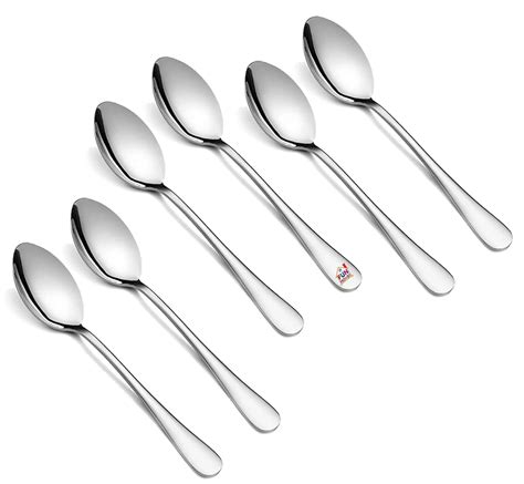 Buy Fun Homes 6 Pieces Stainless Steel Dinner Spoons Extra Fine