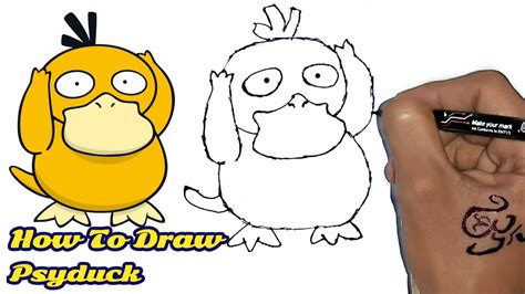 How To Draw Psyduck Step By Step How To Draw Easy Pokemon Cartoon