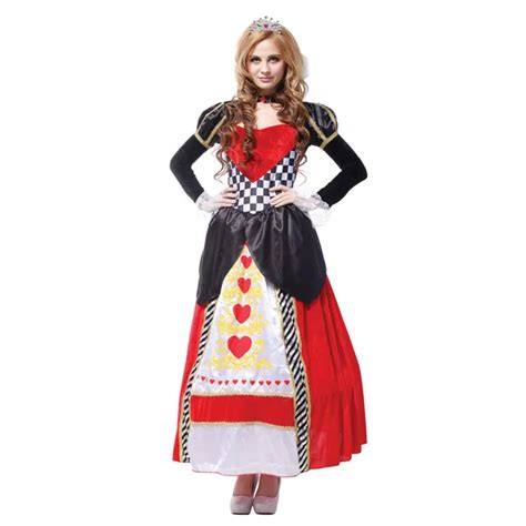 Alice In Wonderland The Red Queen Women Cosplay Dress Halloween