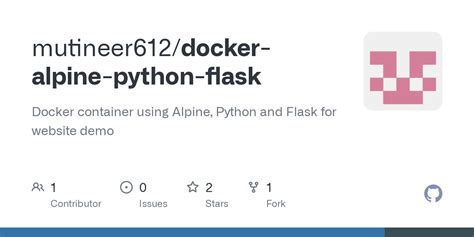 github mutineer612 docker alpine python flask docker container using