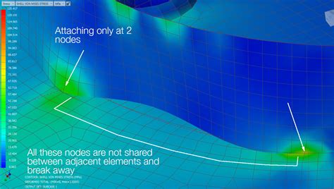 solved continuous meshing not working across adjacent shell elements