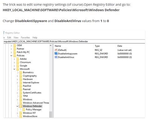 { unexpected error sorry we ran into a problem windows defender