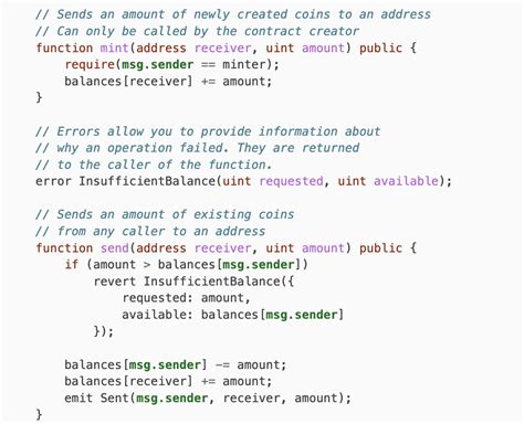 blockchain solidity documentation mint and send function stack overflow