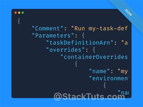 how to provide environment variables to aws ecs task definition