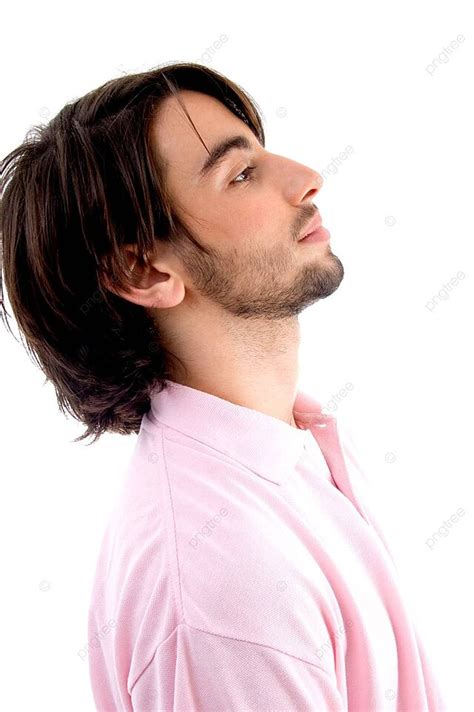 منظر الجانب، بسبب، الذكر الشاب، جذاب، شكل، عرض الجانب صورة الخلفية