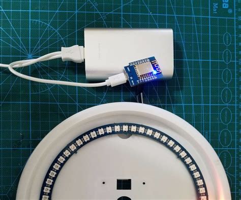 Neopixel Ntp Clock Using Esp8266 Arduino Clock Arduino Projects