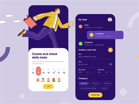 Task Management Mobile App By Ghulam Rasool 🚀 For Cuberto On Dribbble