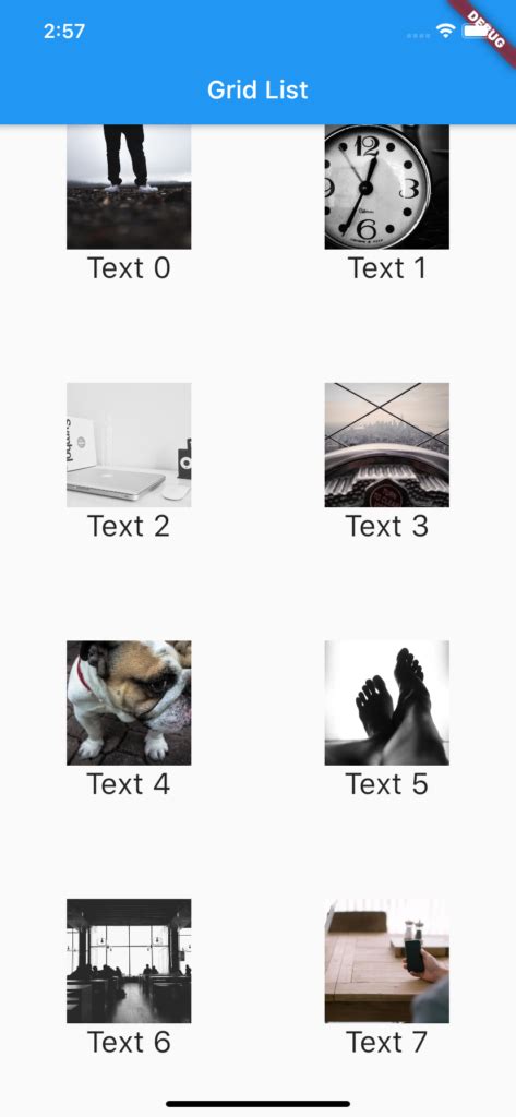 flutter gridview implementation