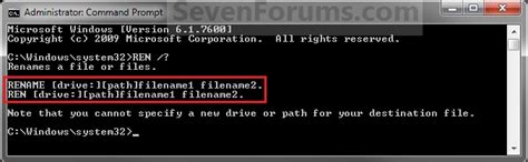 file and folder rename from command prompt tutorials