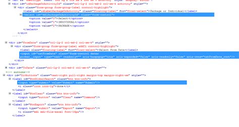 unable get the location of all the dropdown boxes in a page using