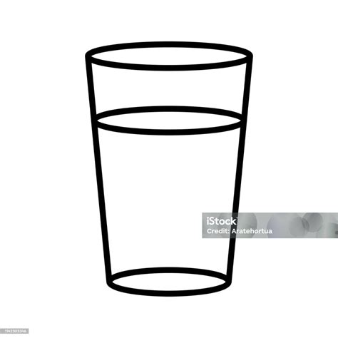 Icône De Verre De Dessin Animé Disolement Sur Le Fond Blanc Vecteurs