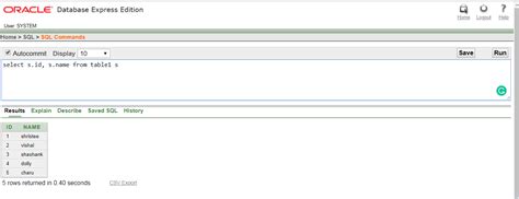 Oracle Aliases Javatpoint