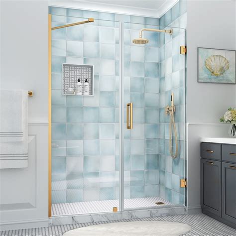 Aston Belmore Xl 66 25 67 25 Inch W X 80 Inch H Frameless Hinged