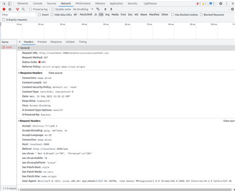 webpack refused to apply style because its mime type text html is