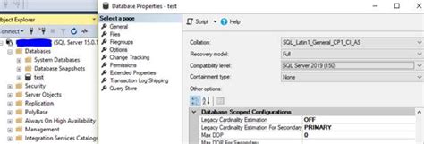 microsoft sql server database compatibility levels