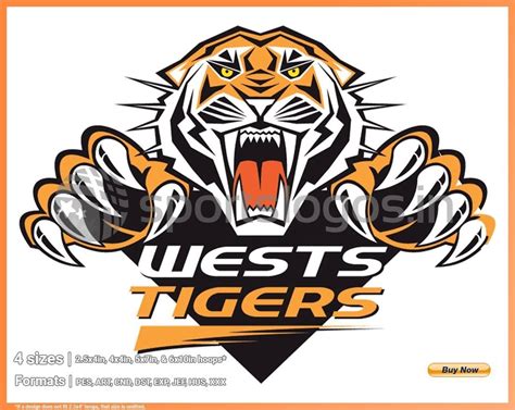 Wests Tigers Misc Sports Embroidery Logo In 4 Sizes Spln004860 In