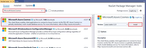 asp core mvc web app tutorial using azure cosmos db