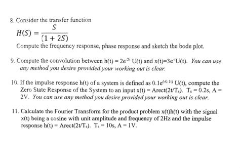 Solved 1 The Impulse Response Of A Discrete Time System Is
