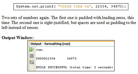 java for complete beginners formatted strings