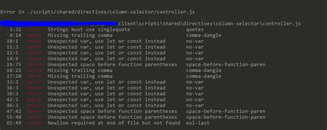javascript webpack is showing wrong eslint linting errors stack