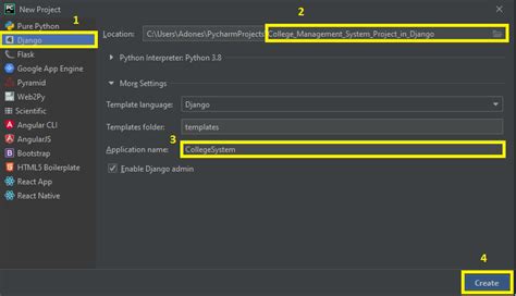 college management system django with source code