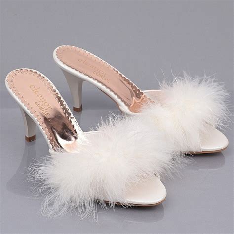 Feather Slippers Bridal Slippers Feather Sandals Marabou Slippers