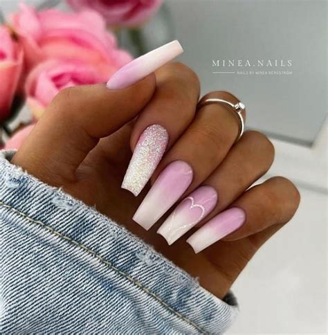 Get Ready For Spring With Stunning Pink To White Gradient Nails See