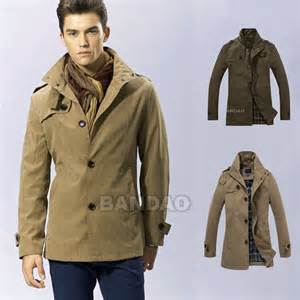 men s dust coat trench wind jacket casual slim fashion windbreaker