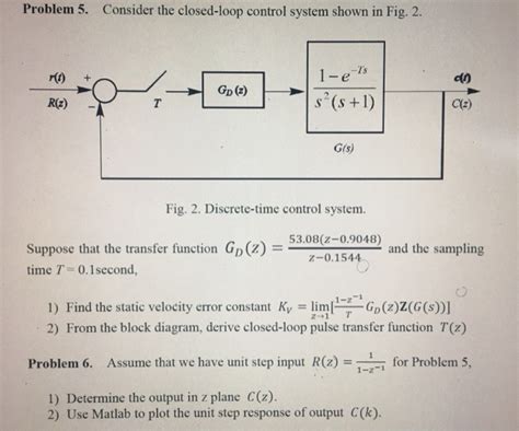 solved problem 5 consider the closed loop control system