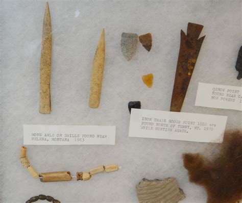 Native American Artifact Case 27 Pieces Including Ox Bow Point Ca