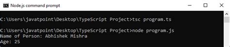 typescript interface javatpoint