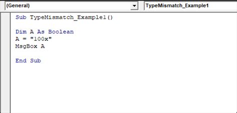 type mismatch vba javatpoint