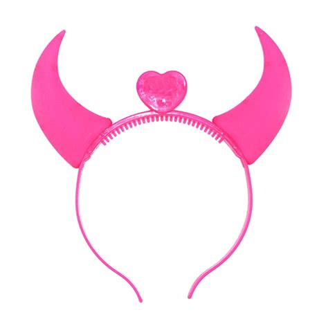 Hemoton Led Light Up Flashing Devil Horns Headband Glowing Devil Horns