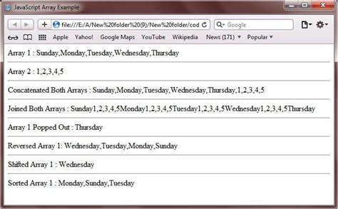 javascript arrays
